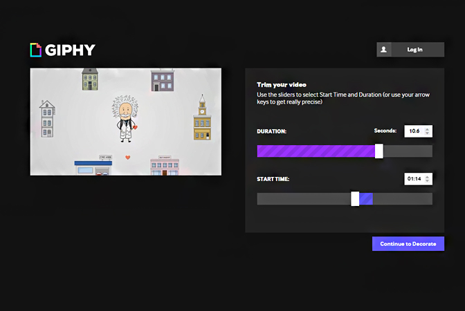 This new page will display your video